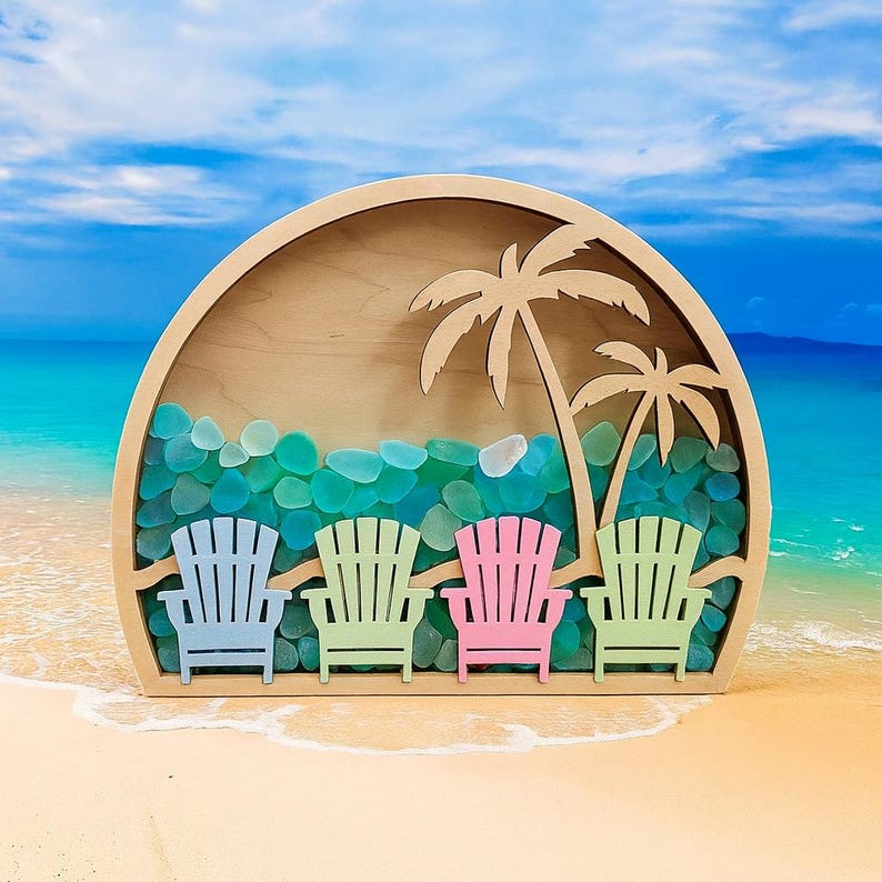 Beach Sea Glass Shadow Box |shells | Shark Teeth | Rock Storage 1 - Etsy