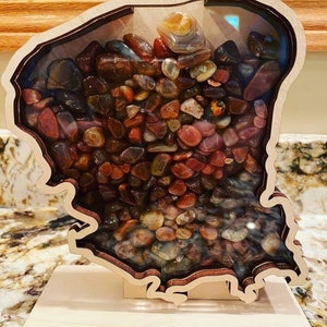 Minnesota Mille Lacs Lake Shadow Box for Lake Superior Agates, Beach ...