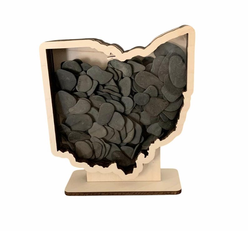 Ohio Shadow Box Display: Rocks, Sea Glass, Crystals - Etsy