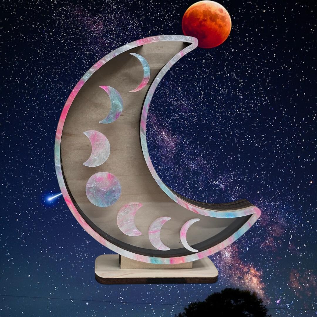 Cotton Candy Moon Shadow Box: Beach Keepsake Display - Etsy