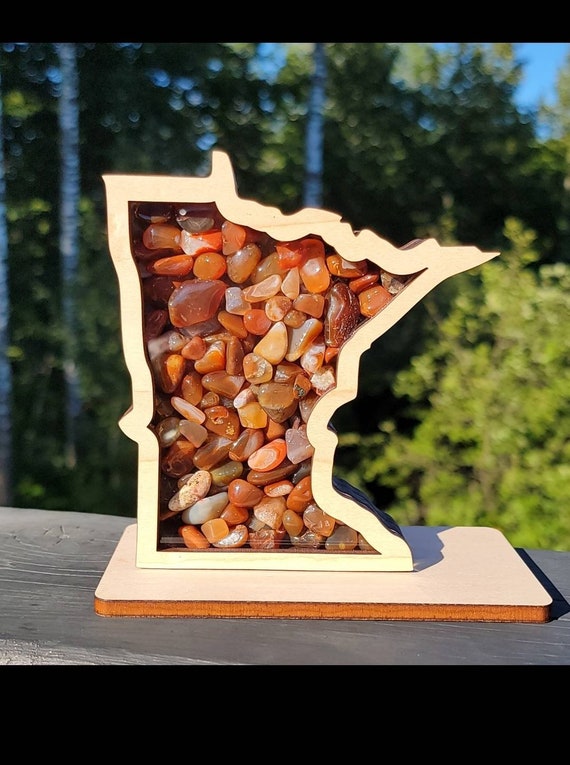 Home & Living beach glass etc. Mille Lacs lake shadow box for Lake ...