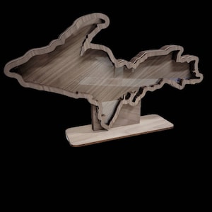 Walnut Michigan UP Shadow Box Lake Superior Agate Display Upper ...