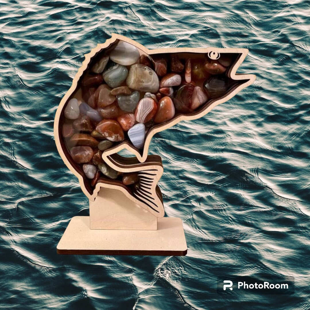 Walleye Fish Shadow Box for Lake Superior Agates Agates - Etsy