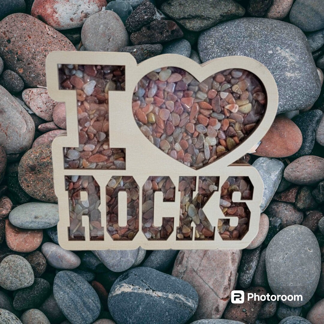 I Love Rocks Shadow Box for Rocks, Lake Superior Agates, Agates, Beach ...