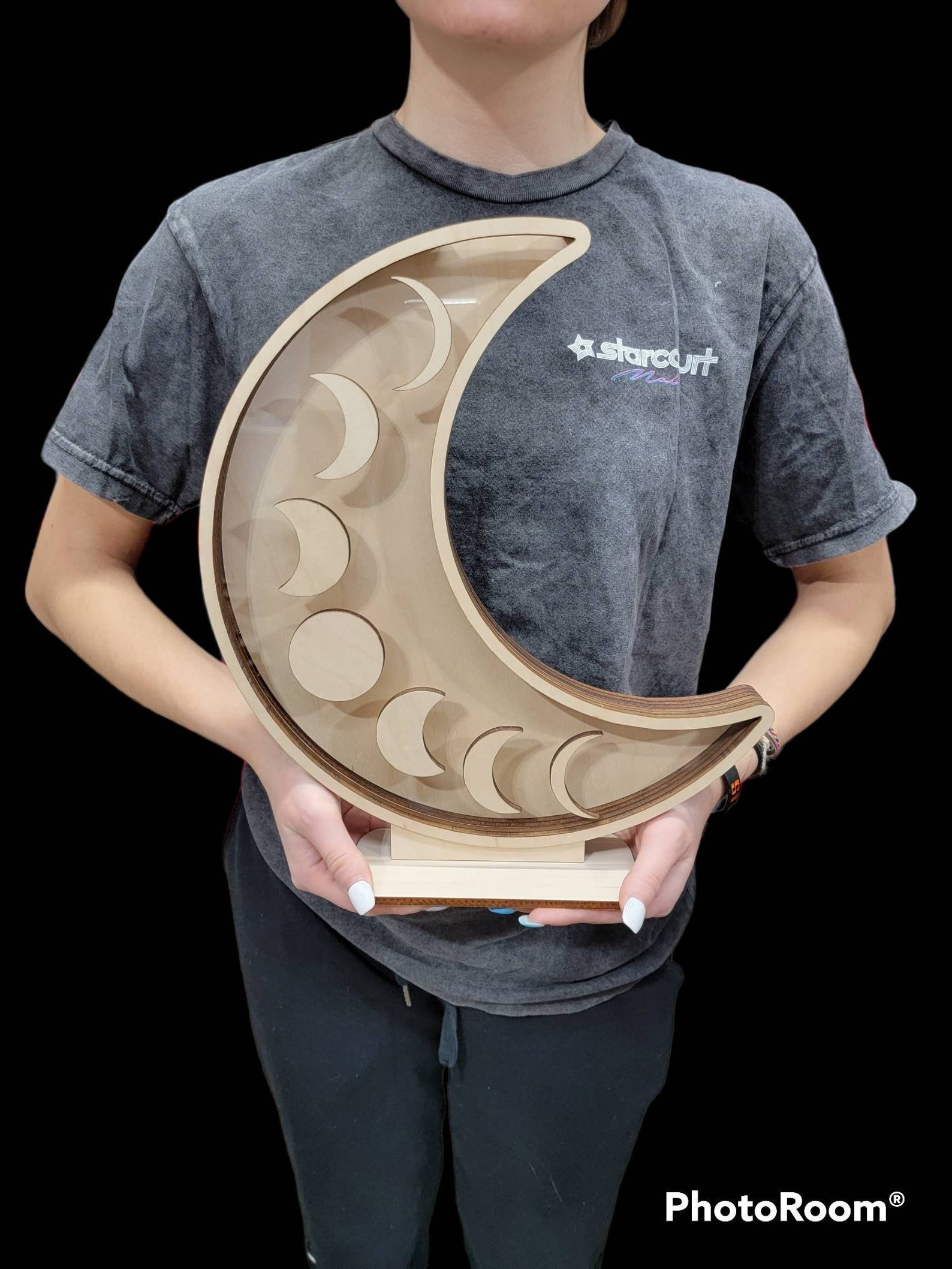 Moon Phases Shadow Box for Your Crystals Agates Beach Glass - Etsy