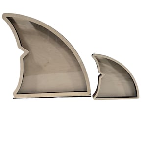 Shark Fin Shadow Box for Your Shark Teeth, Sea Glass! Shark Tooth ...