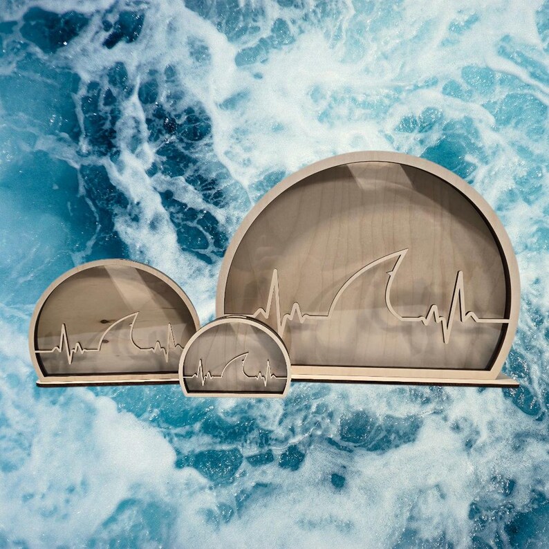 Shark Tooth Holder *shark Fin Heartbeat - Etsy