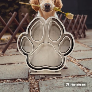 Dog Paw Shadow Box for Your Lake Superior Agates, Beach Glass, Etc - Etsy