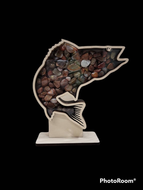Walleye Fish Shadow Box for Lake Superior Agates Agates | Etsy