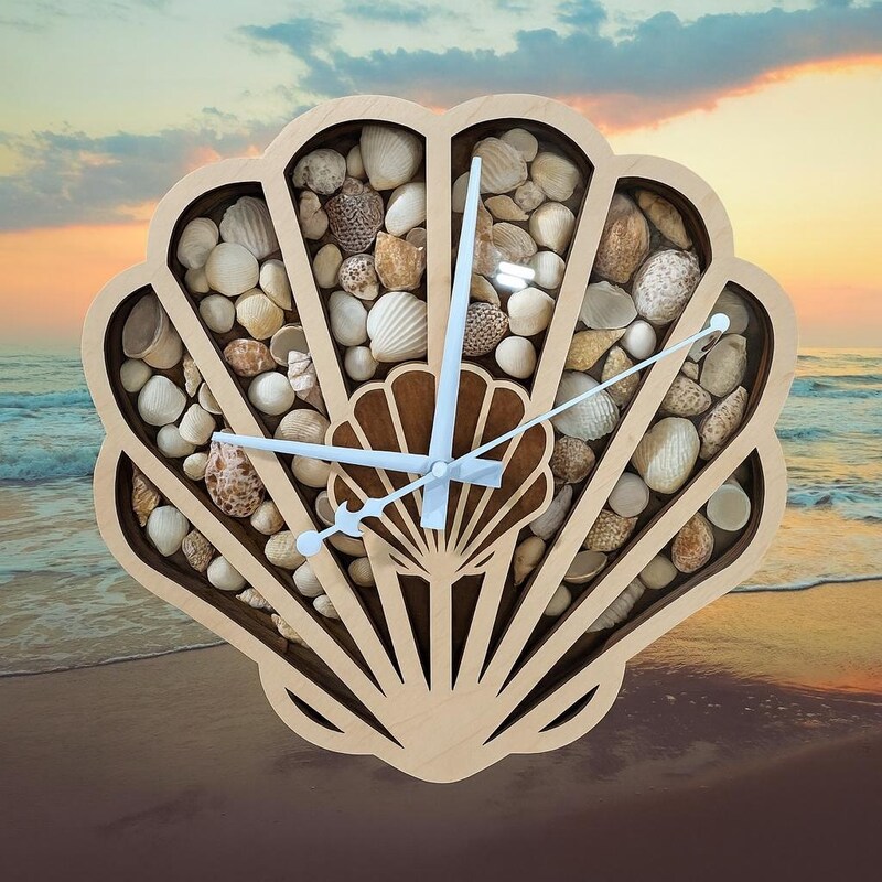 Seashell Clock - Etsy