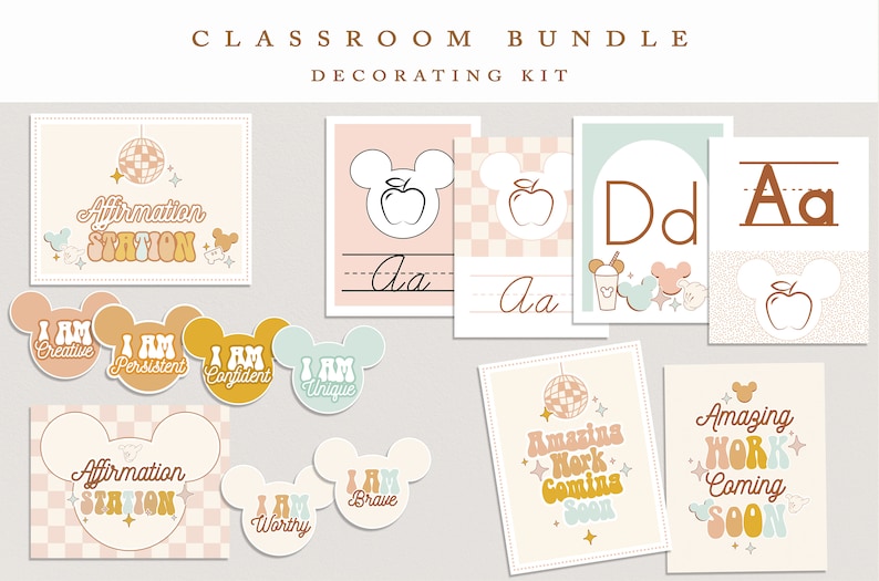 Magical Mouse Classroom Bundle, Mouse Classroom Decor | Retro Classroom ...