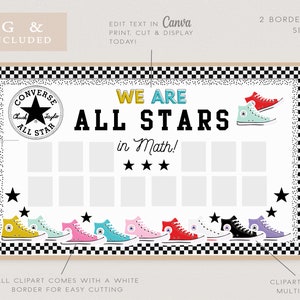 Chucks Bulletin Board Kit, Sneaker Classroom Decor | Checkered ...