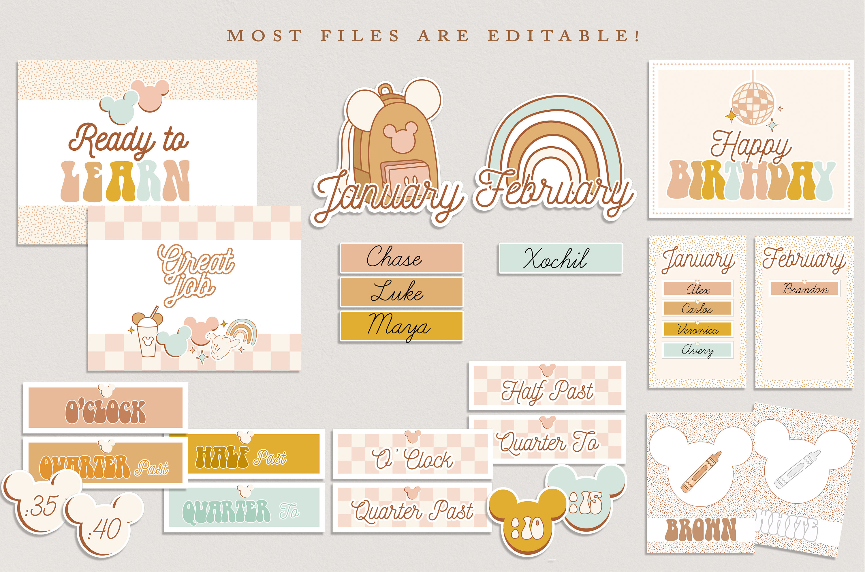 Magical Mouse Classroom Bundle, Mouse Classroom Decor | Retro Classroom ...