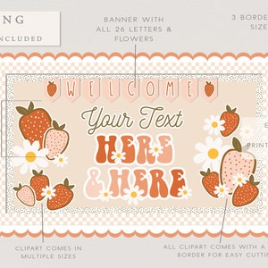 Strawberry Bulletin Board Kit, Fruity Decor | Fruit Bulletin Board ...