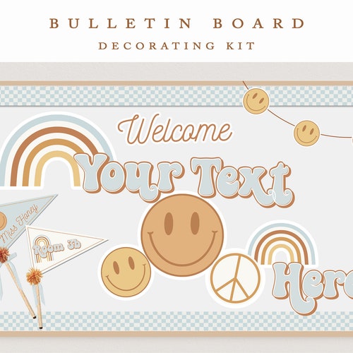 Smiley Face Bulletin Board Kit Smile Classroom Decor Happy - Etsy