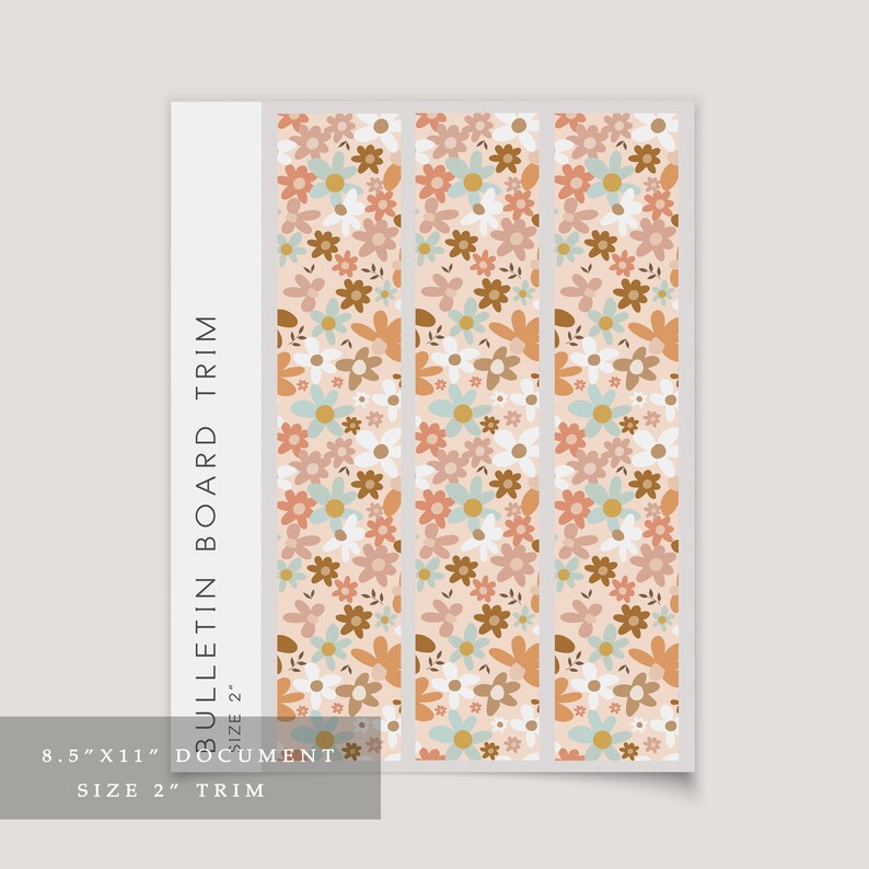 Boho Bulletin Board Kit Retro Classroom Decor Groovy - Etsy