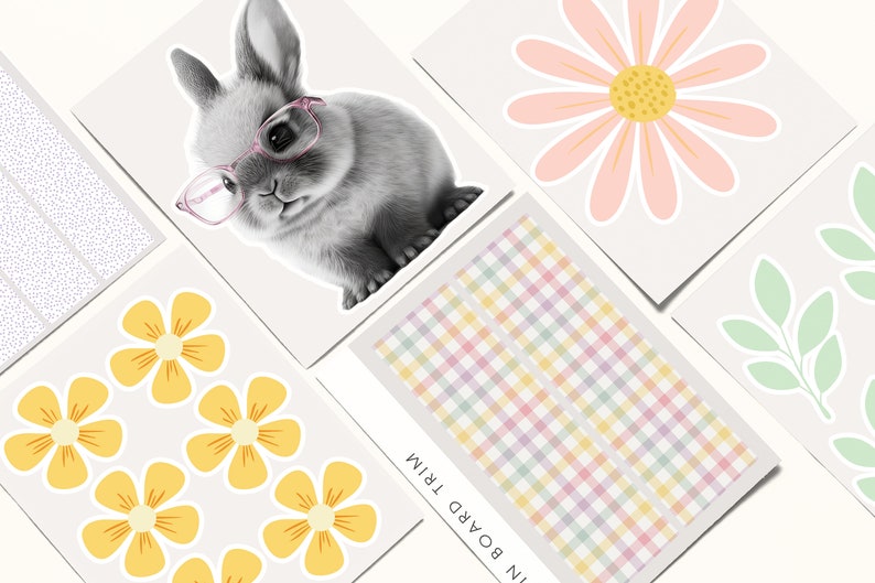 Easter Bunny Bulletin Board Kit, Pastel Bulletin Board Kit | Spring ...