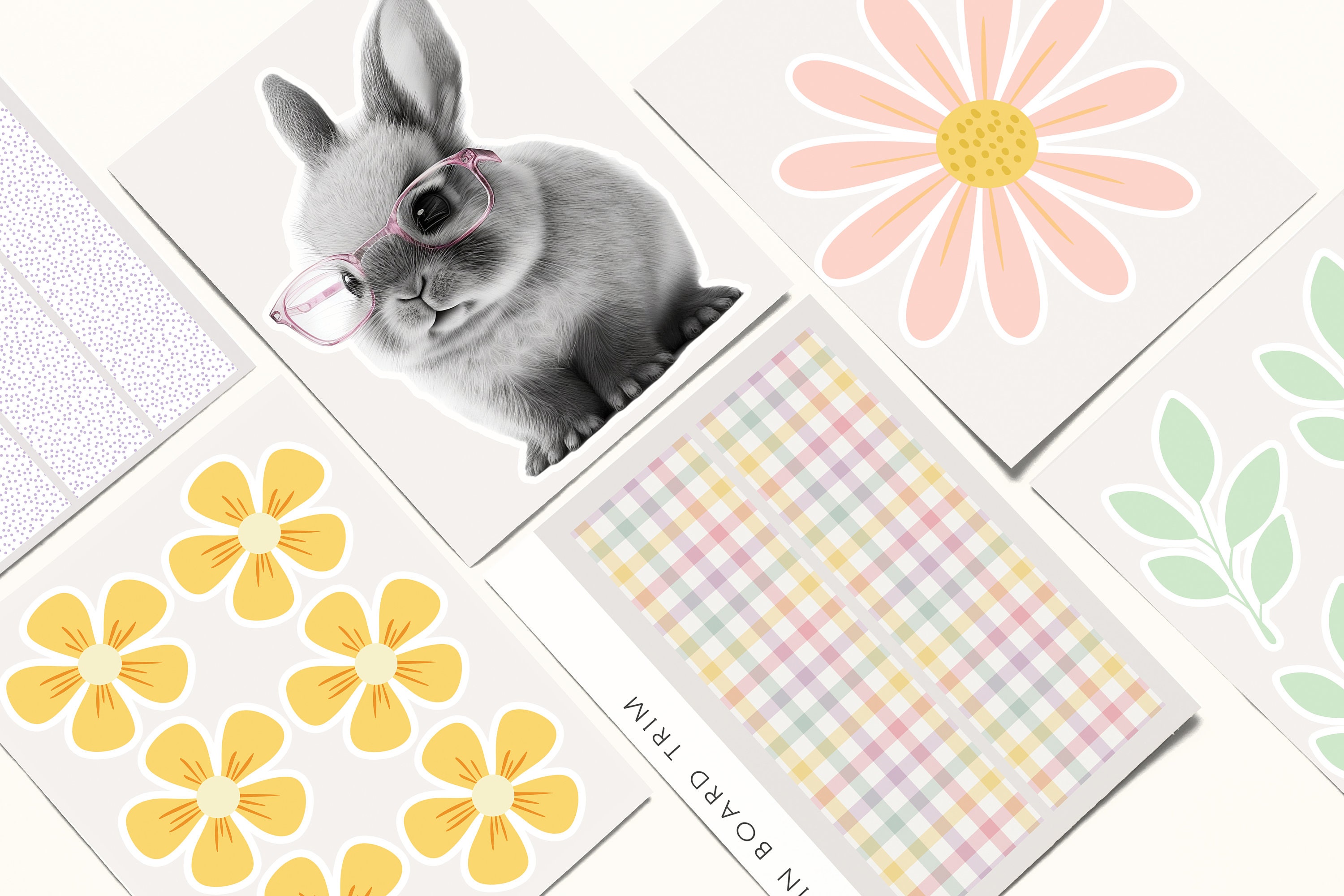 Easter Bunny Bulletin Board Kit Pastel Bulletin Board Kit - Etsy