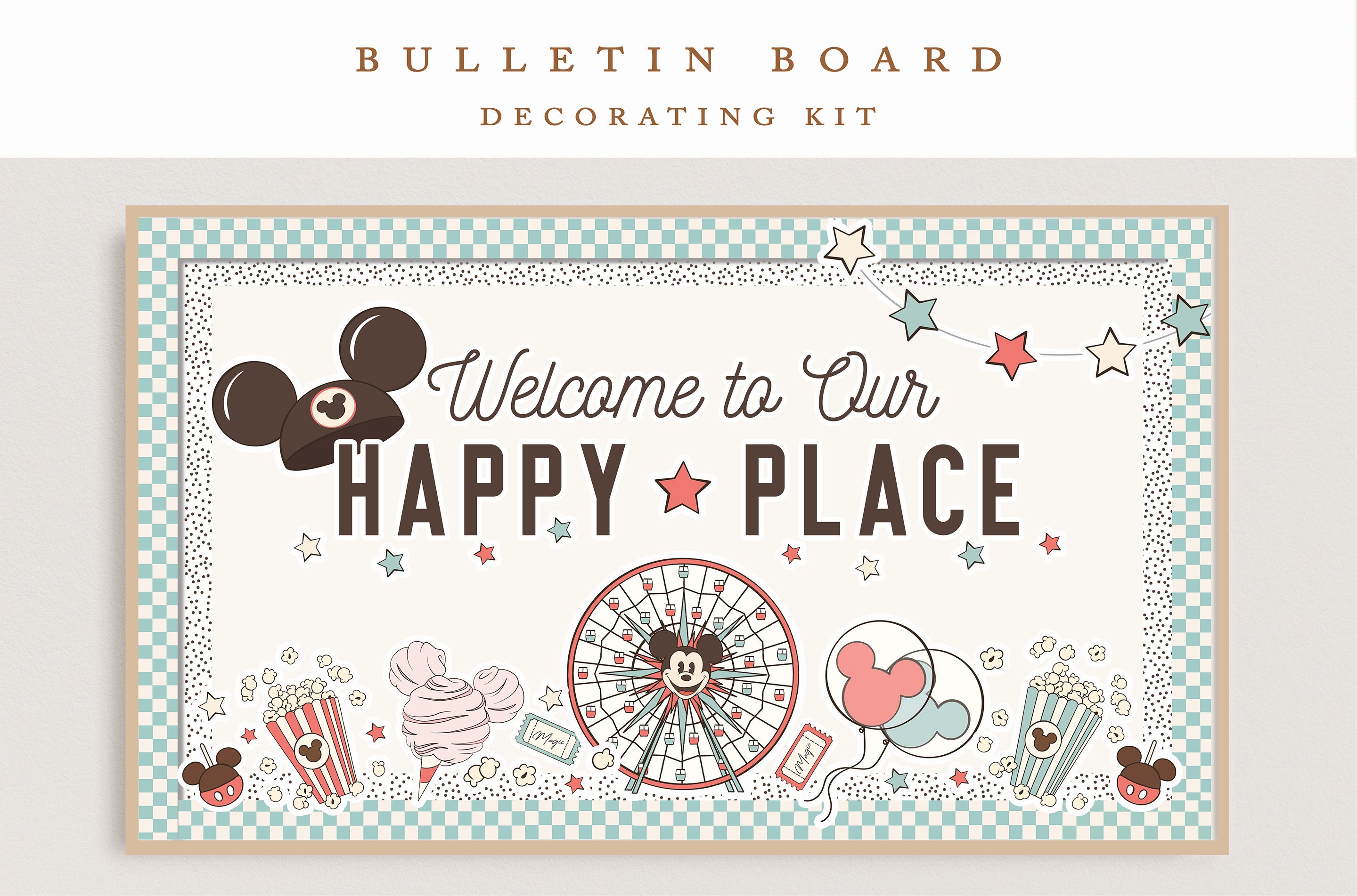 Magical Mouse Bulletin Board Kit, Mouse Classroom Decor | Retro ...