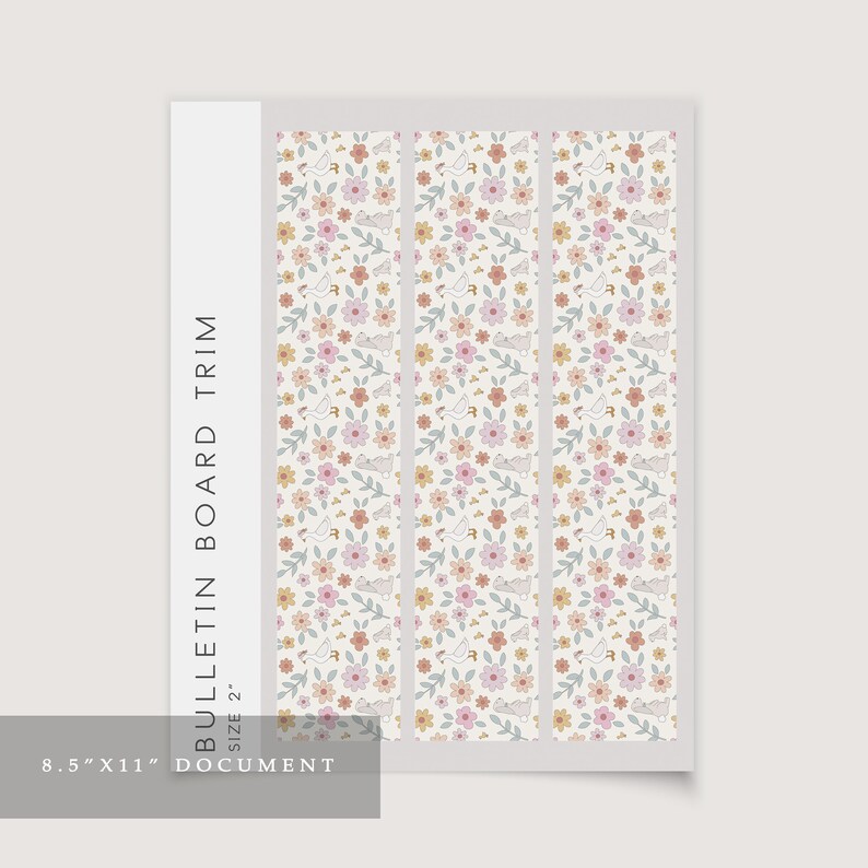 Boho Bulletin Board Kit Spring Classroom Decor Easter - Etsy