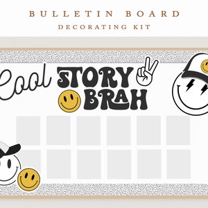 Smiley Face Bulletin Board Kit, Smile Classroom Decor Happy Dude ...