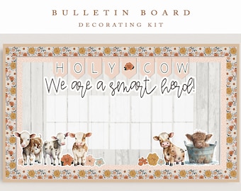 Cow Print Classroom Birthday Display Farmhouse Classroom Decor Cow ...