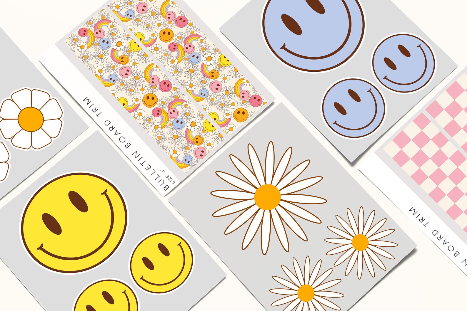 Boho Bulletin Board Kit Retro Classroom Decor Groovy - Etsy