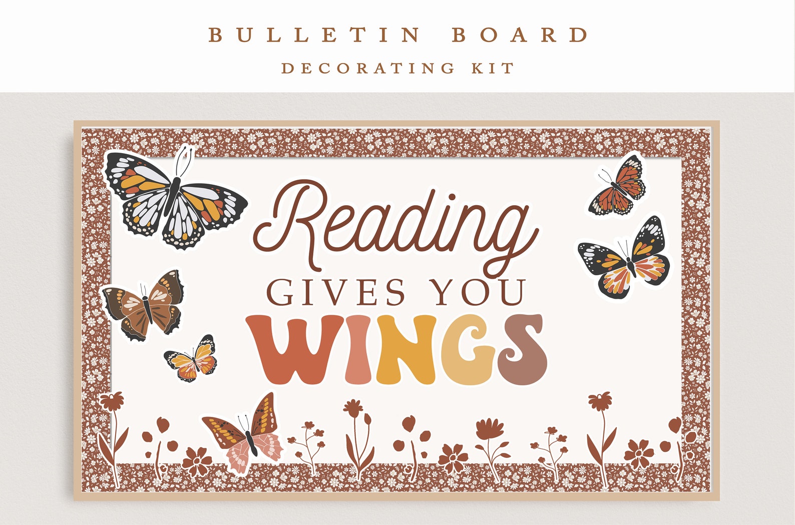 Butterfly Bulletin Board Kit Retro Classroom Decor - Etsy