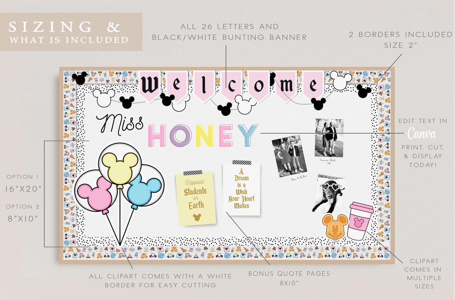 Magical Bulletin Board Kit, Mouse Classroom Decor | Boho Classroom - Etsy