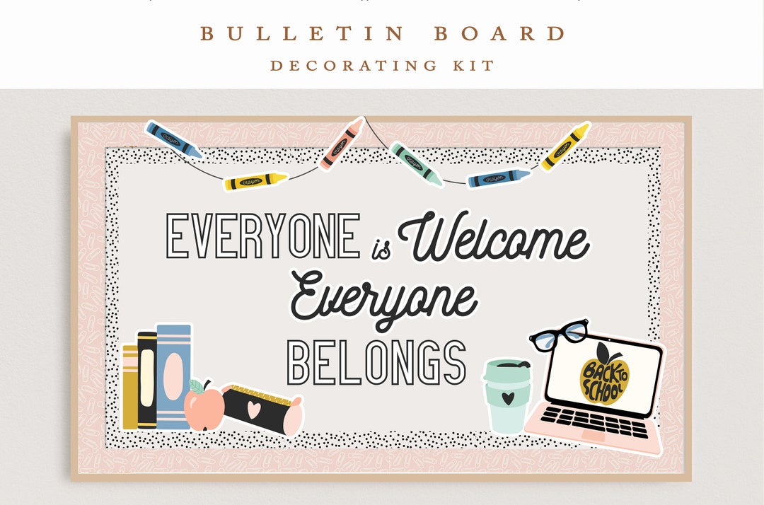 Back to School Bulletin Board Kit, Classroom Decor | Modern Classroom ...