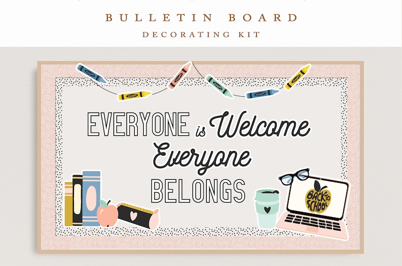 Back to School Bulletin Board Kit Classroom Decor Modern - Etsy