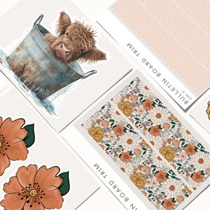 Farm Animals Bulletin Board Kit, Farm Decor | Cows Bulletin Board ...