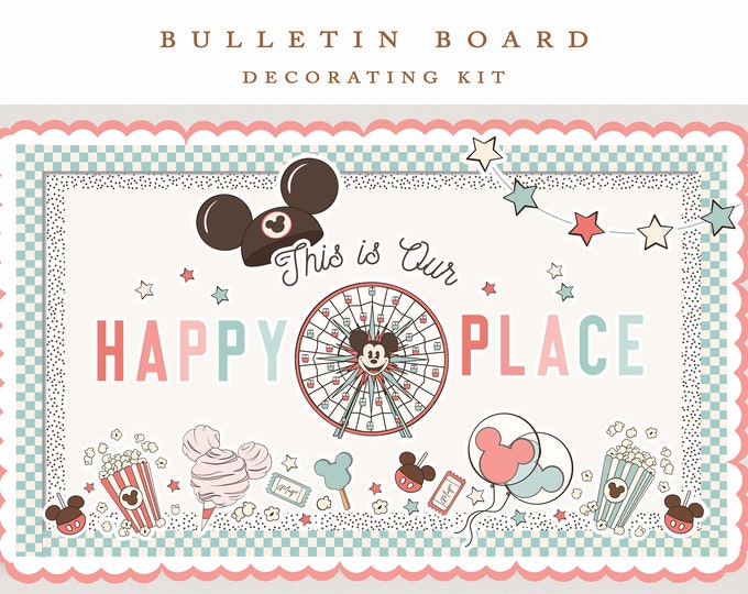 Magical Mouse Bulletin Board Kit, Mouse Classroom Decor | Retro ...