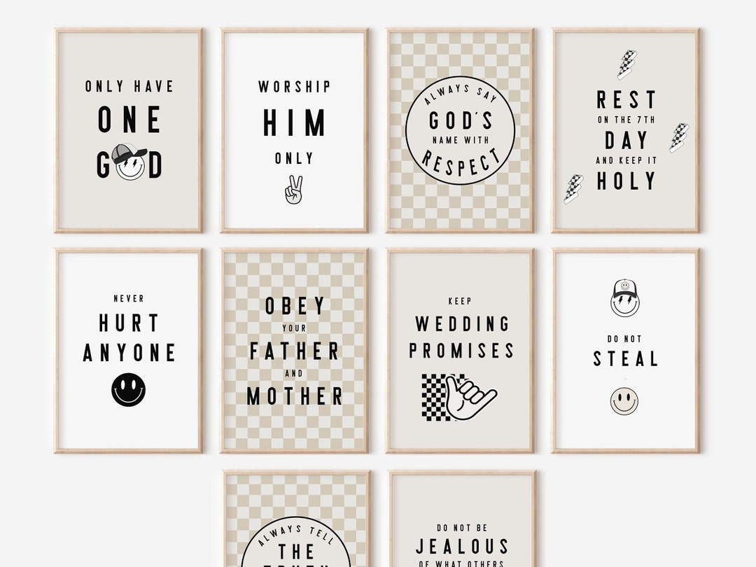 The 10 Commandments Posters - God's Rules - Christian Classroom Decor ...