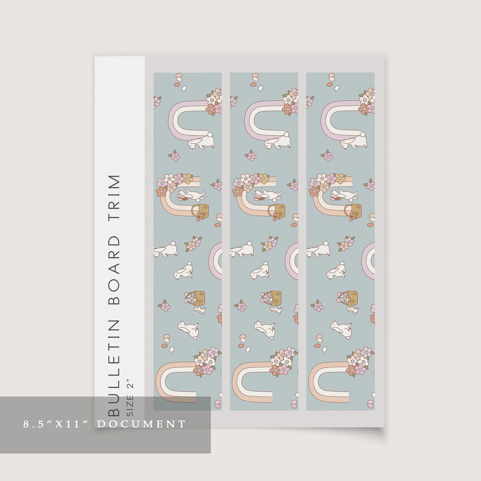 Boho Bulletin Board Kit Spring Classroom Decor Easter - Etsy