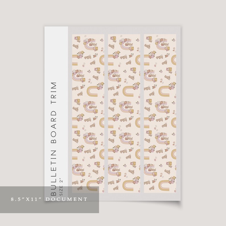 Boho Bulletin Board Kit Spring Classroom Decor Easter - Etsy