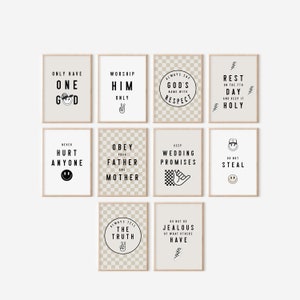 The 10 Commandments Posters - God's Rules - Christian Classroom Decor ...