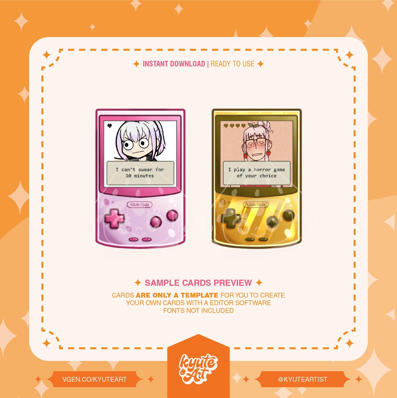 Gameboy Streamloots Cards | Templates | Twitch | Gamer | Kawaii | Retro ...
