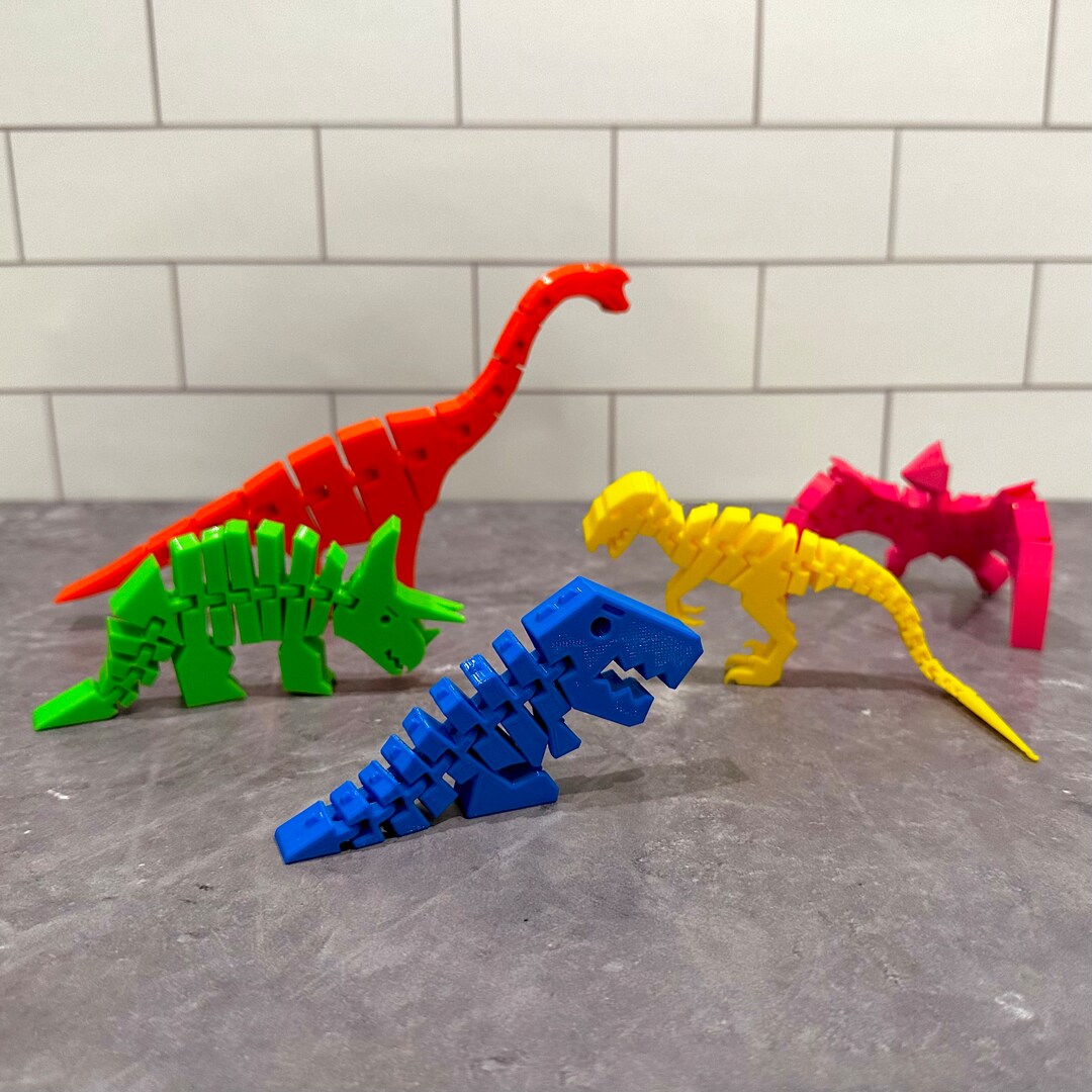 Flexi Dinosaurs: 3D Printed Fidget Toy for Kids/adults, Birthday ...