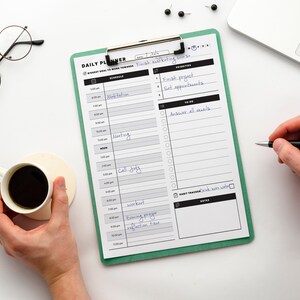 2-in-1 Printable Men’s Daily + Weekly Planner - Best Hourly Day & Week ...