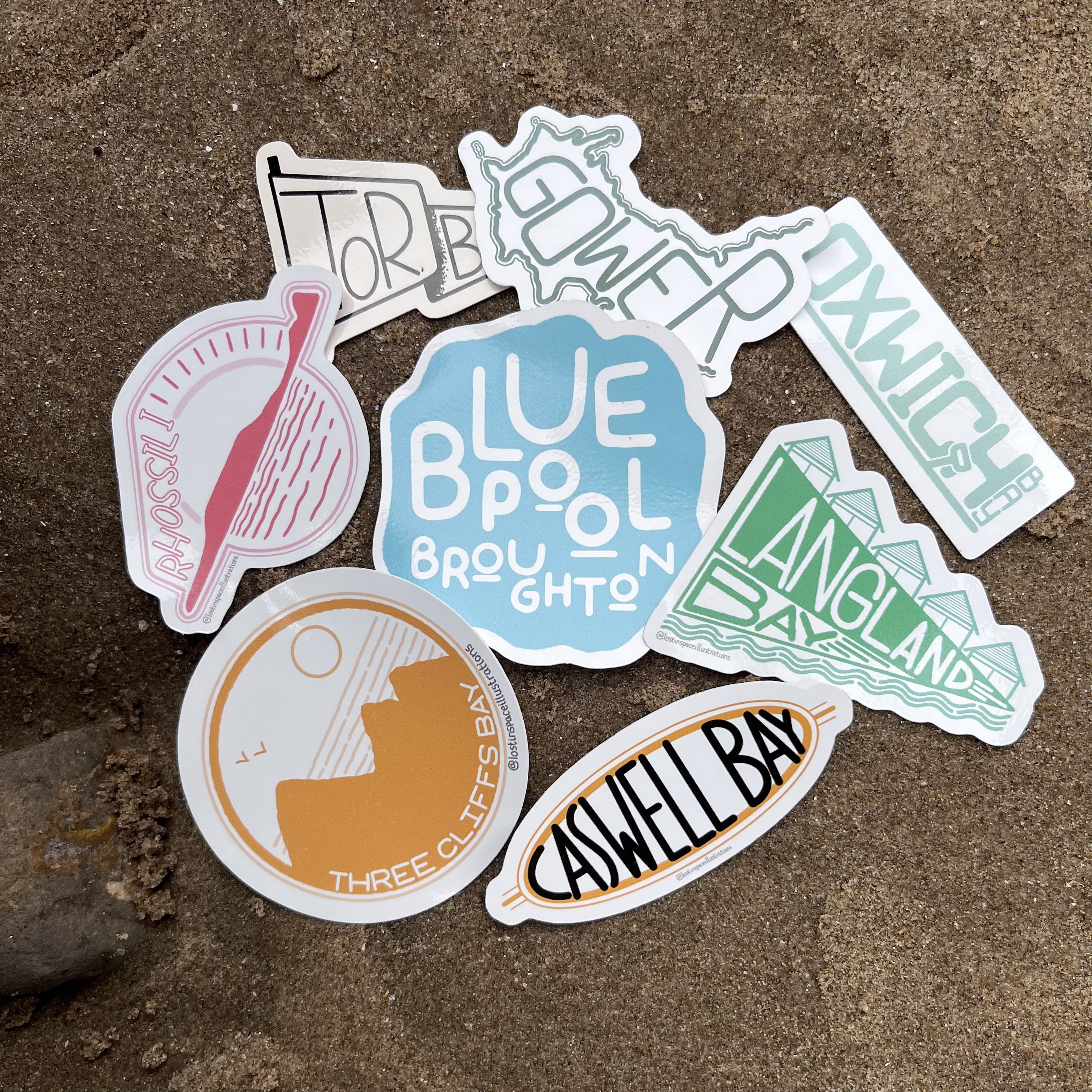 Tor Bay Vinyl Sticker | Gower Beaches Sticker #9 | Swansea & Wales ...