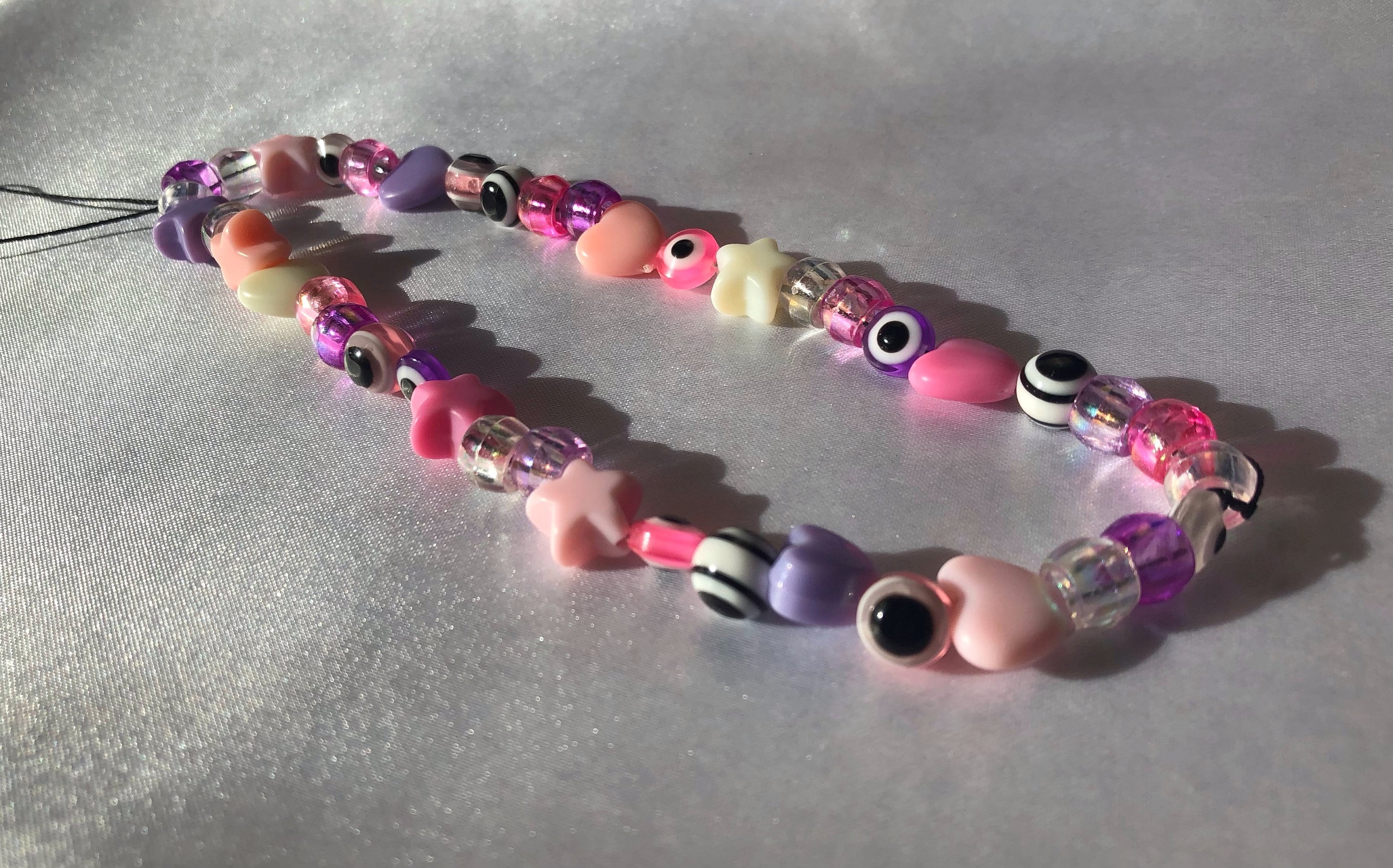 Bubblegum Beaded Phone Charm, Phone Lanyard, Phone String, Y2K ...