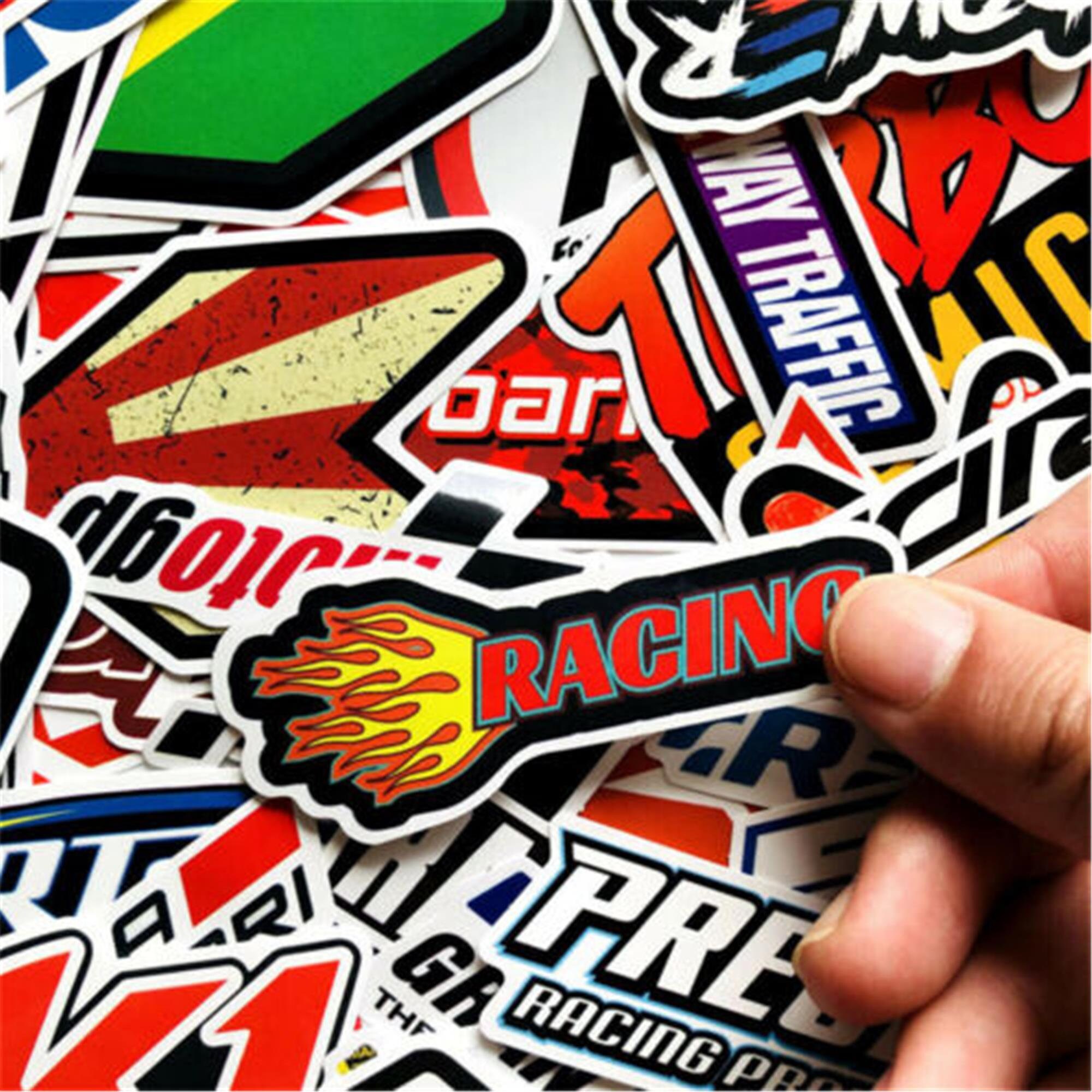 100PCS JDM Stickers Pack Car Motorcycle Racing Motocross Helmet Vinyl ...