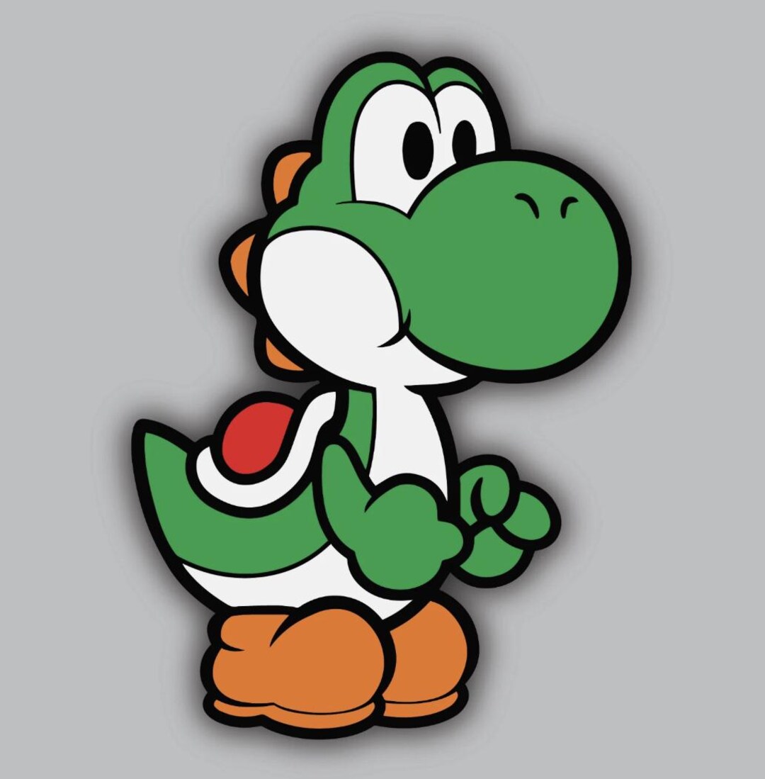 Super Mario Yoshi Sticker | Waterproof Vinyl Decal for Laptops, Water ...