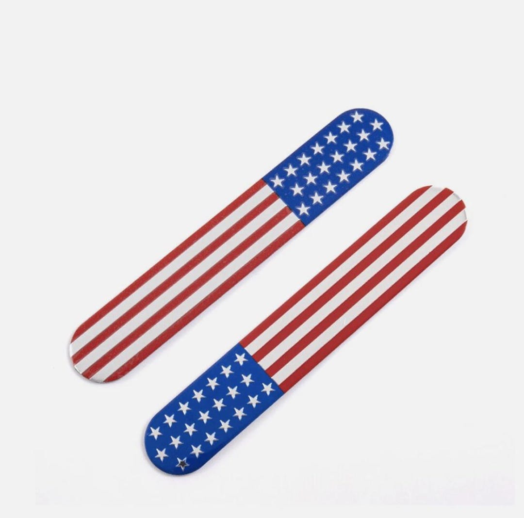 2PCS 3D American Flag Car Emblem Metal USA Badge Decal for Cars ...