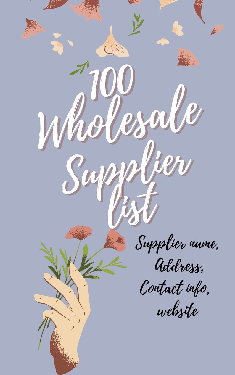 Wholesale Supplier List | 100+ US Vendors (PDF) - Etsy