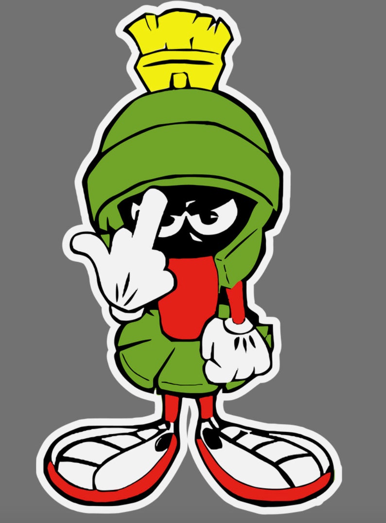 Marvin the Martian Flip off Vinyl Sticker – JDM Car Decal - Etsy