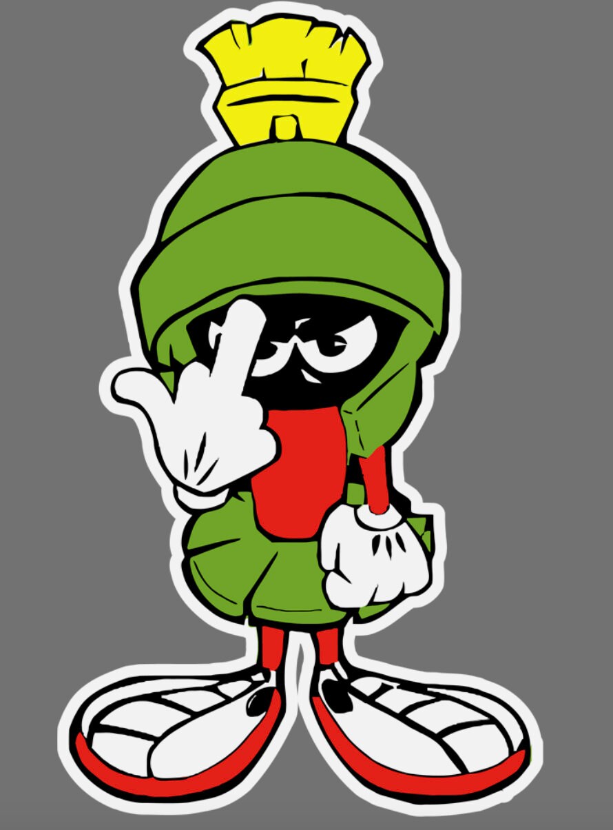 Marvin the Martian Flip off Vinyl Sticker – JDM Car Decal - Etsy