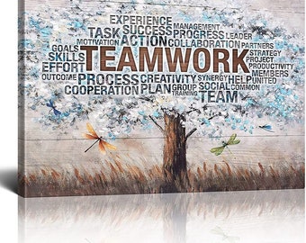 Teamwork Tree Art - Etsy