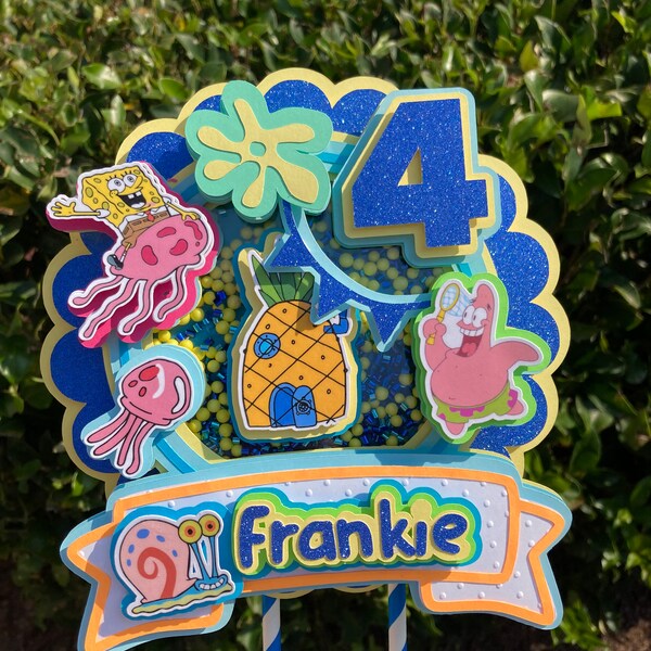 Spongebob Cake Topper - Etsy